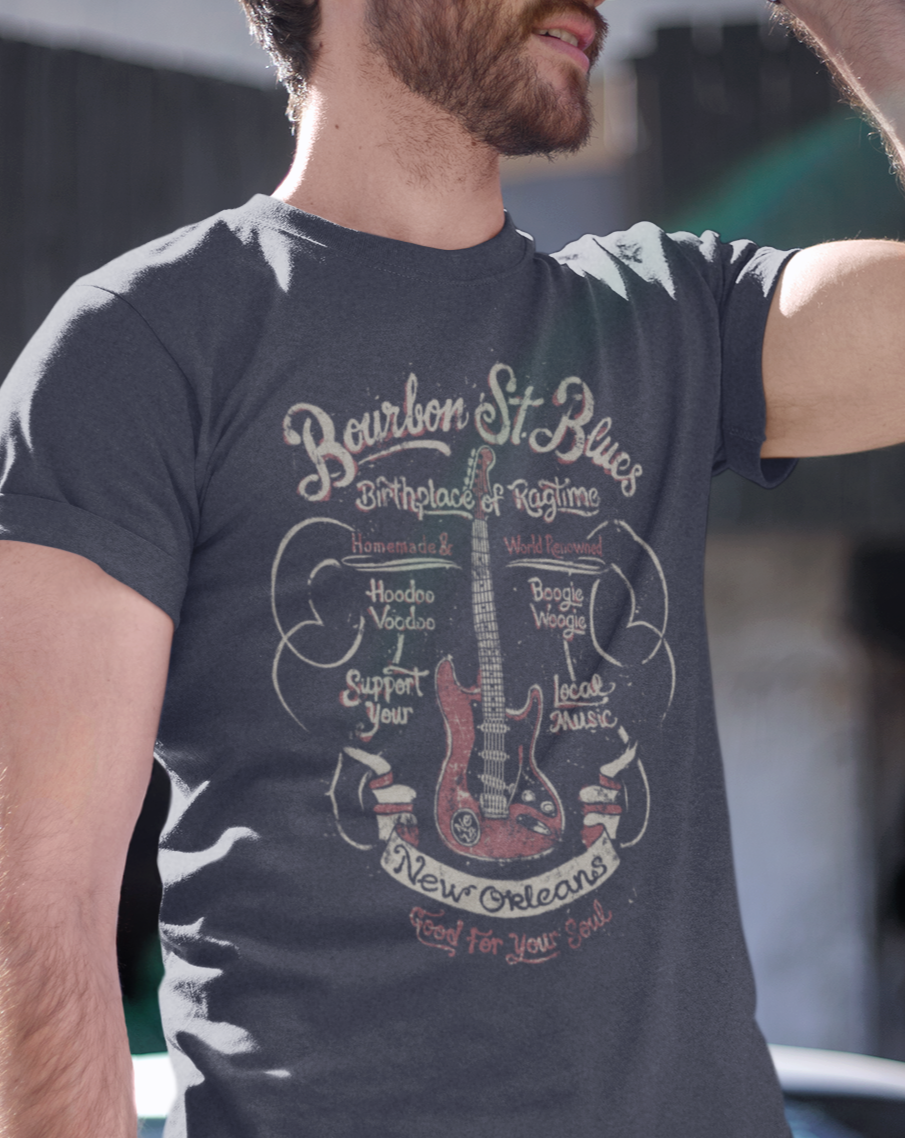 Bourbon St Blues T-Shirt — SnapGoShop