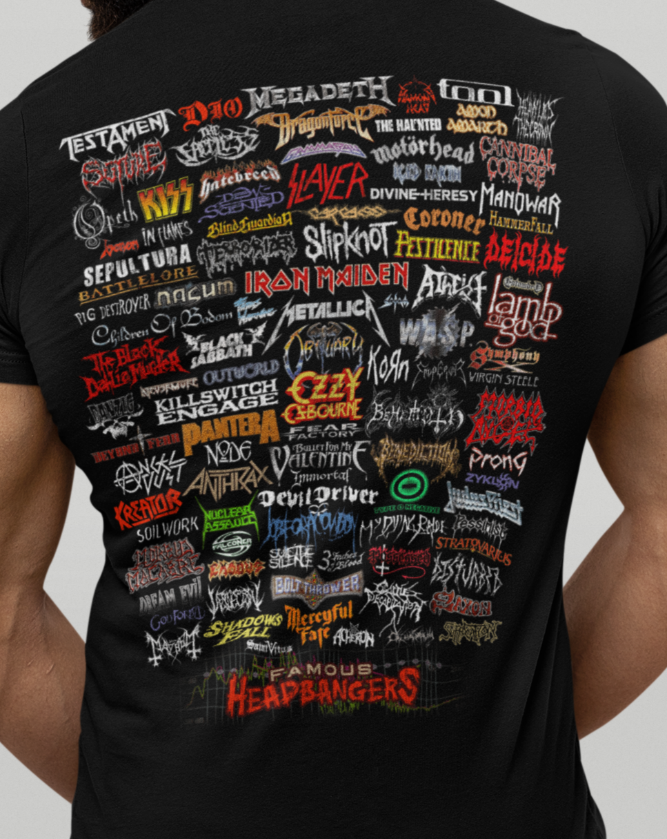 Famous Headbangers Design T-Shirt — SnapGoShop