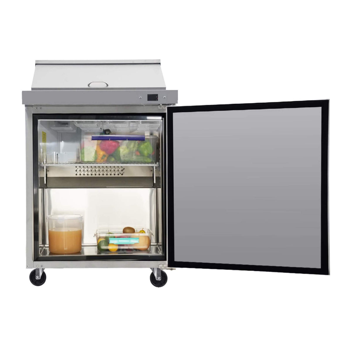 Commercial Refrigerator Sandwich & Salad Prep Table With Butcher Block ...
